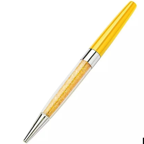 Other | Crystalline Ballpoint Ink Pen Yellow Crystals | Poshmark